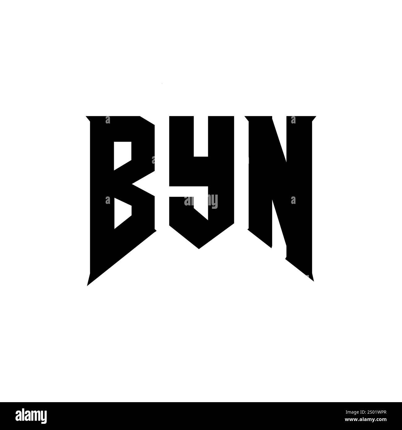 BYN letter logo design for technology company. BYN logo design black ...