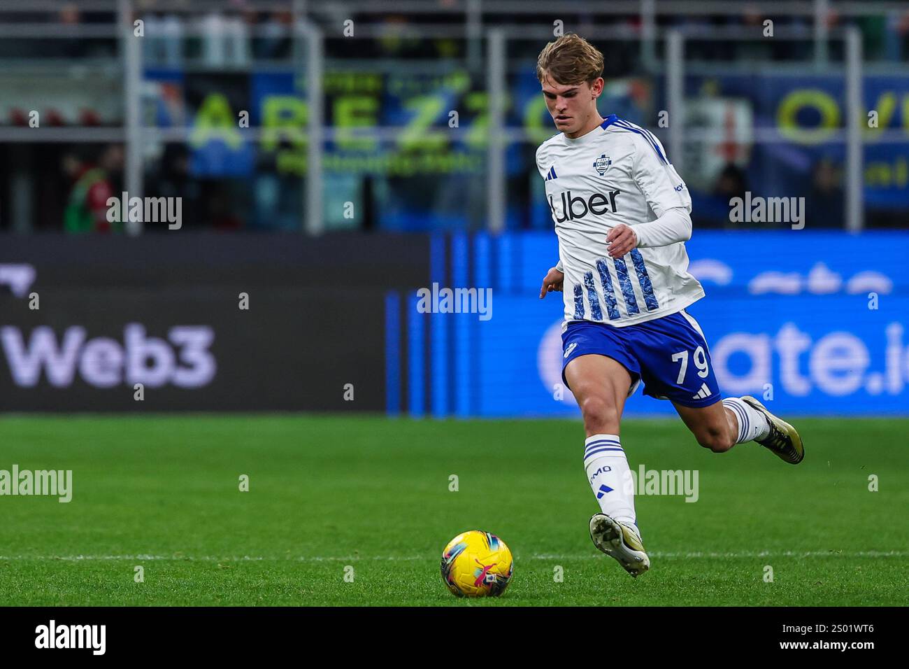 Milan, Italy. 23rd Dec, 2024. Nico Paz of Como 1907 seen in action ...