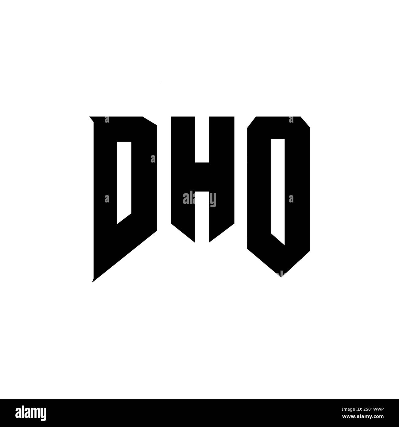 DHO letter logo design for technology company. DHO logo design black ...