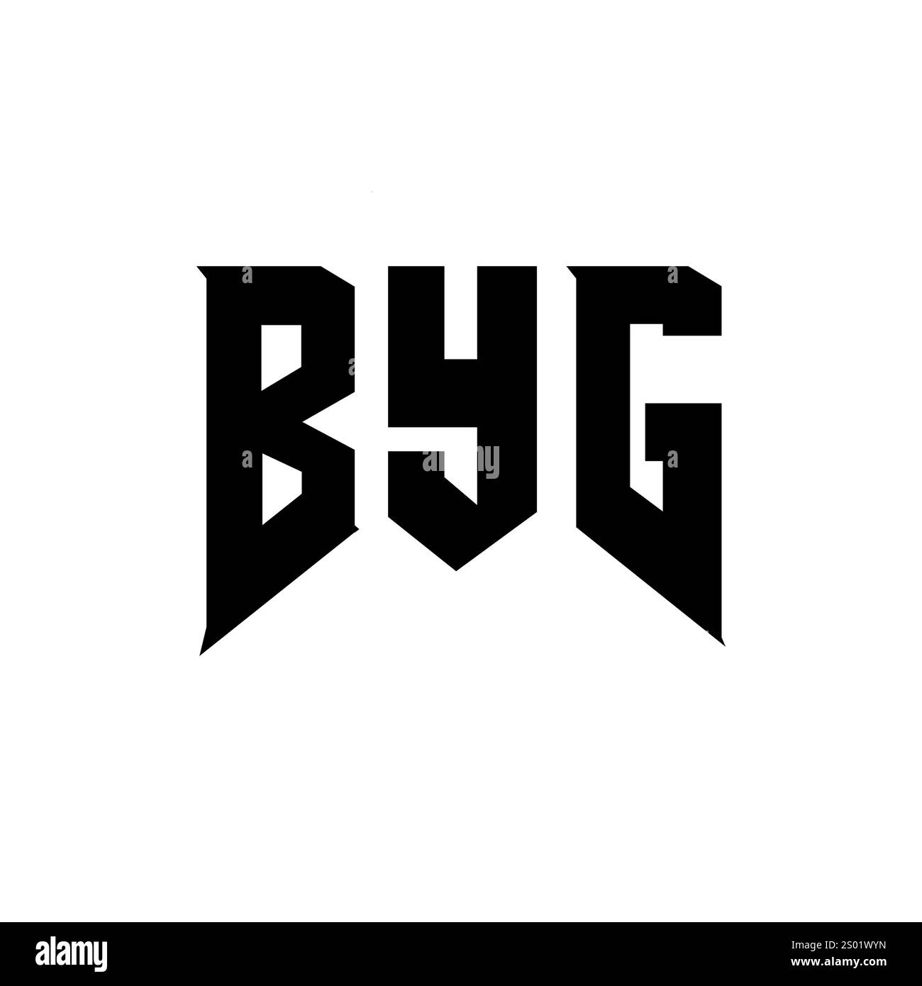 BYG letter logo design for technology company. BYG logo design black ...