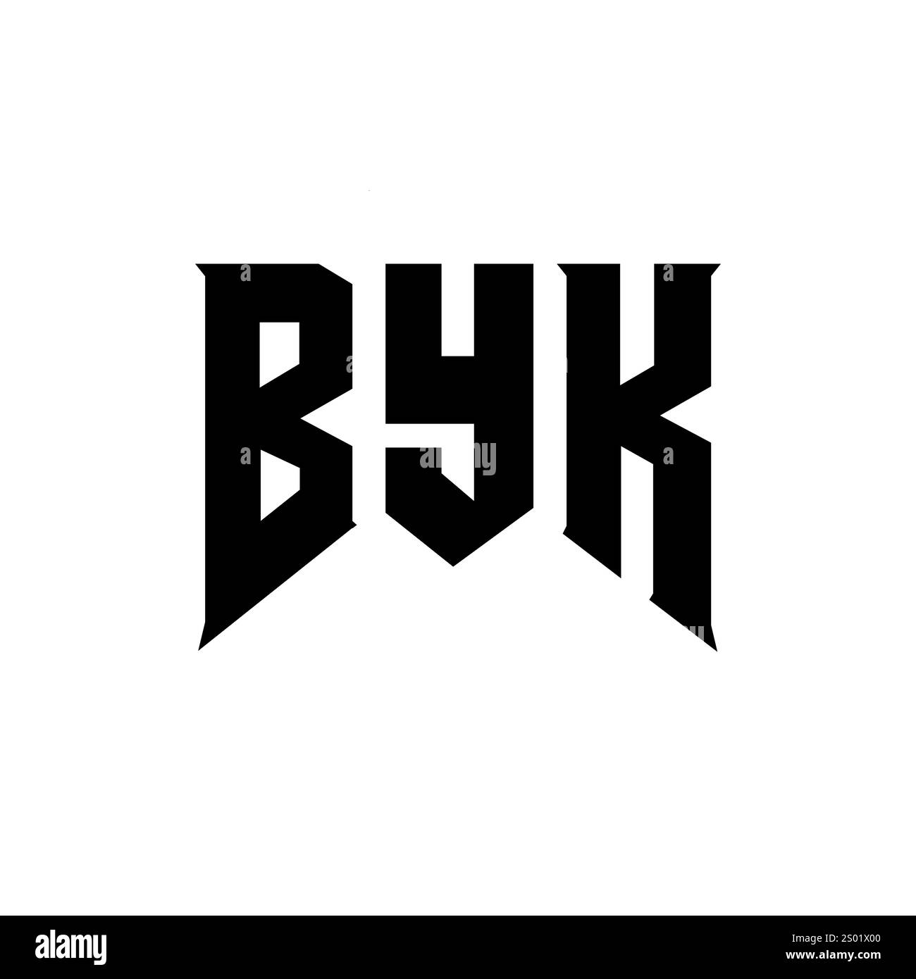 BYK letter logo design for technology company. BYK logo design black ...