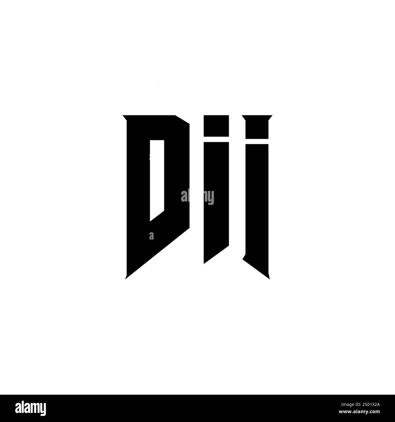 DII letter logo design for technology company. DII logo design black ...