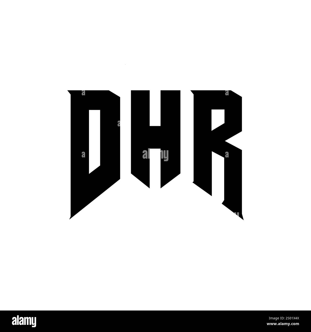 DHR letter logo design for technology company. DHR logo design black ...