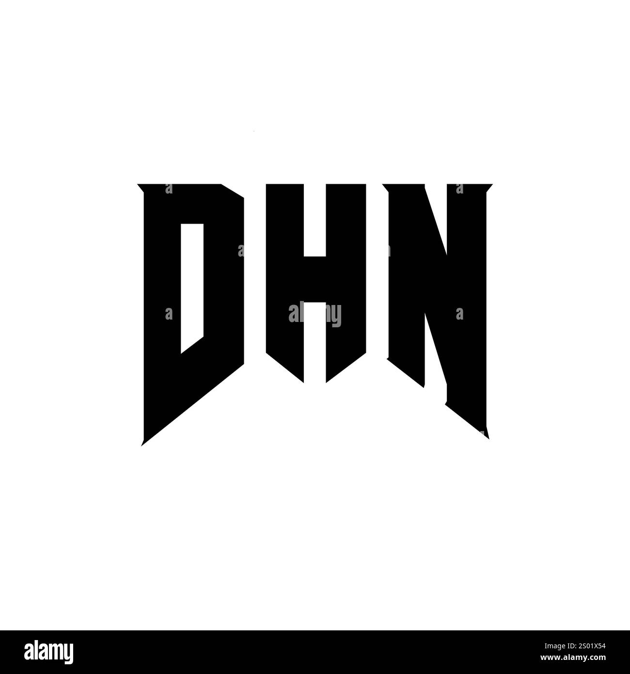 DHN letter logo design for technology company. DHN logo design black ...