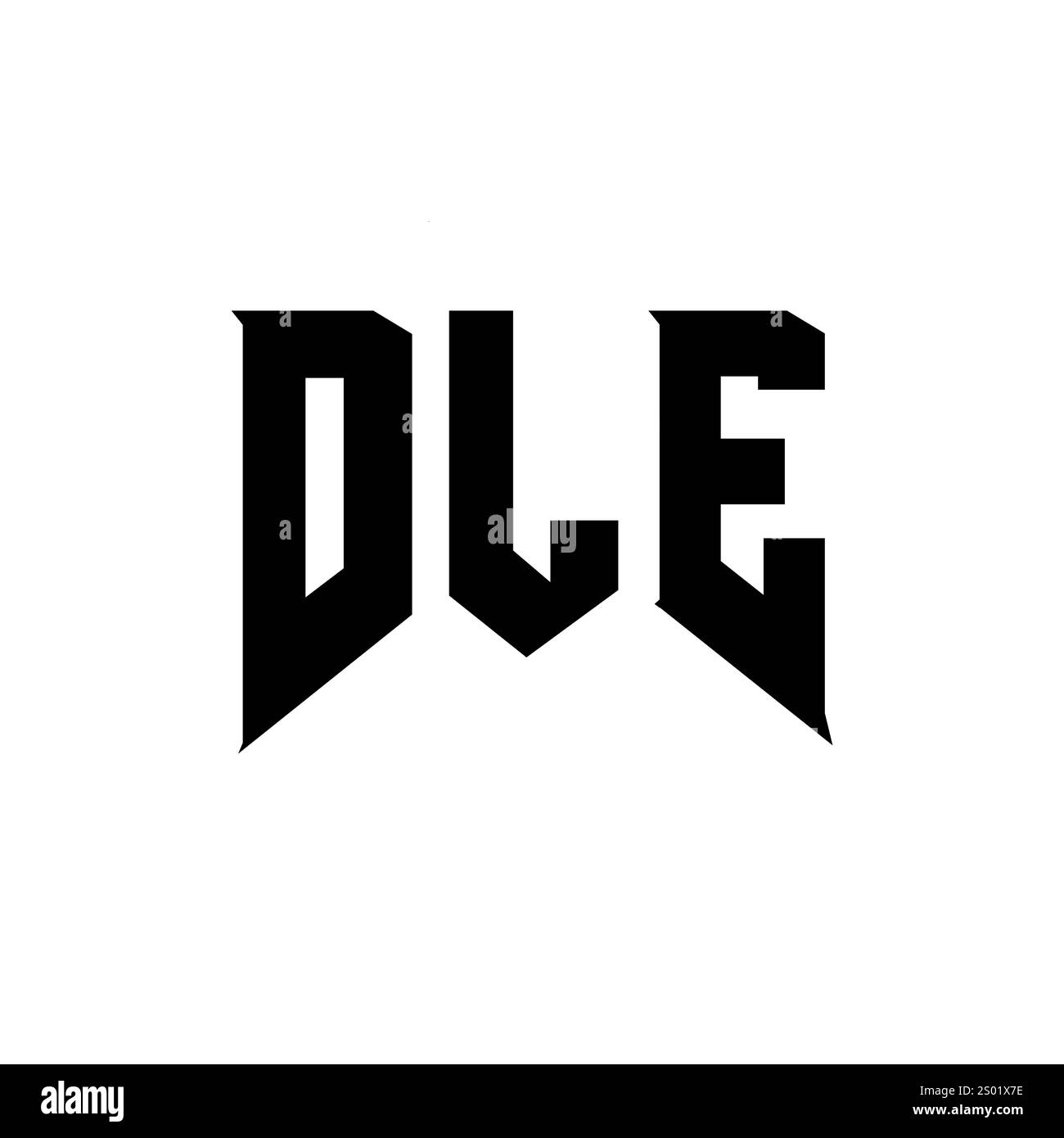 DLE letter logo design for technology company. DLE logo design black ...