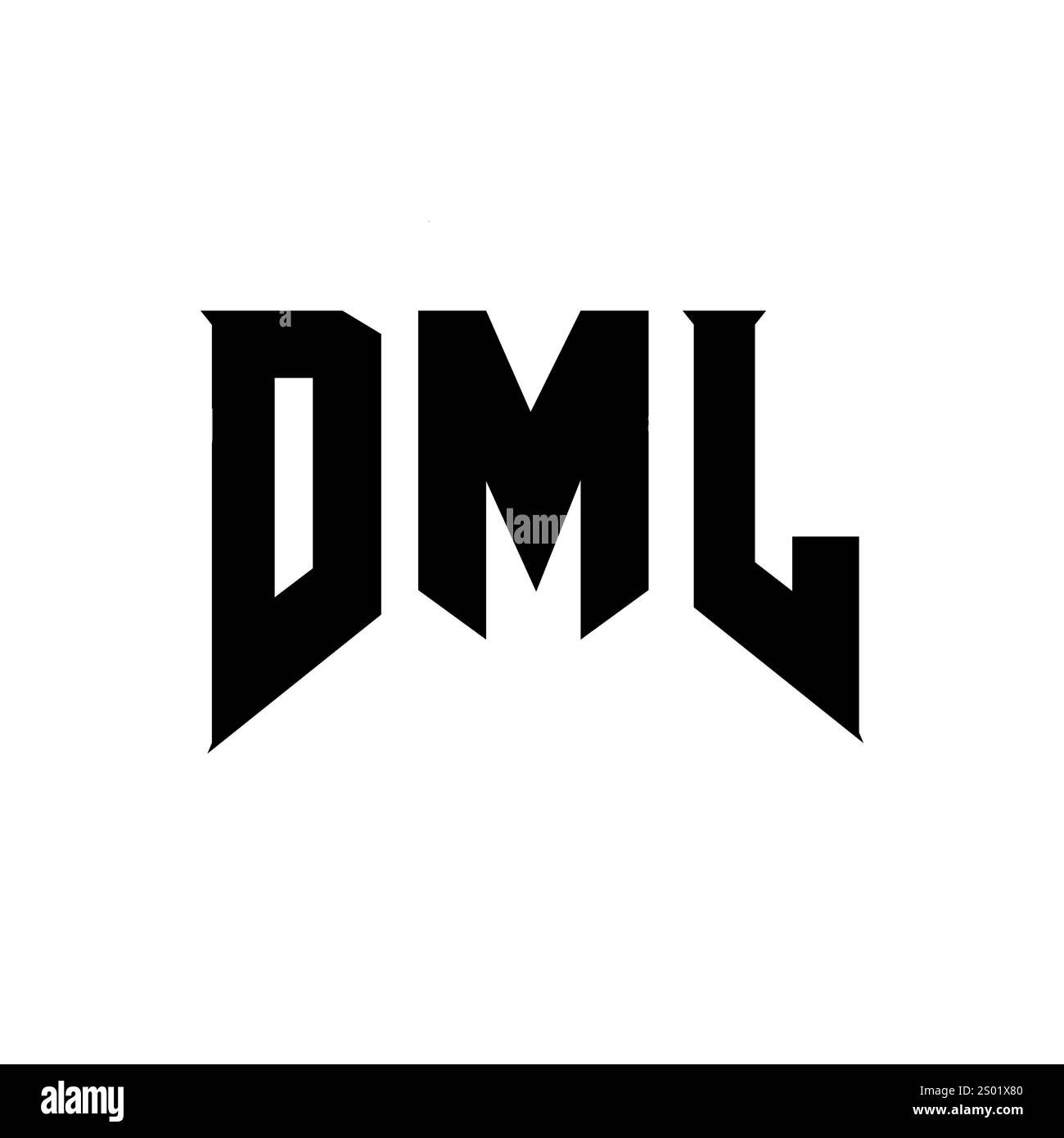 DML letter logo design for technology company. DML logo design black ...