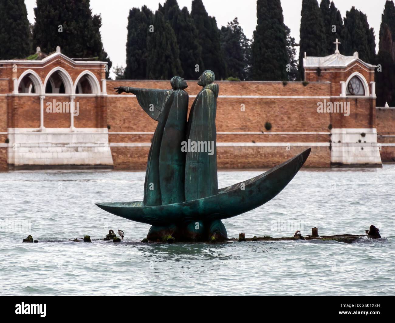 VENICE, ITALY - MAY 06, 2015: The Dante's Barge sculpture (La Chiatta ...