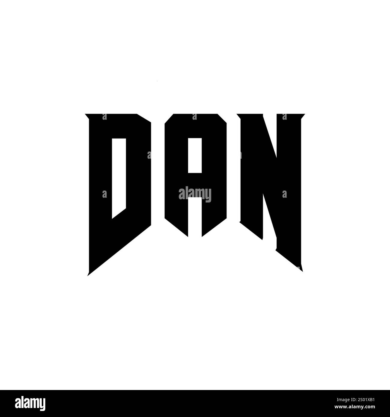 DAN letter logo design for technology company. DAN logo design black ...