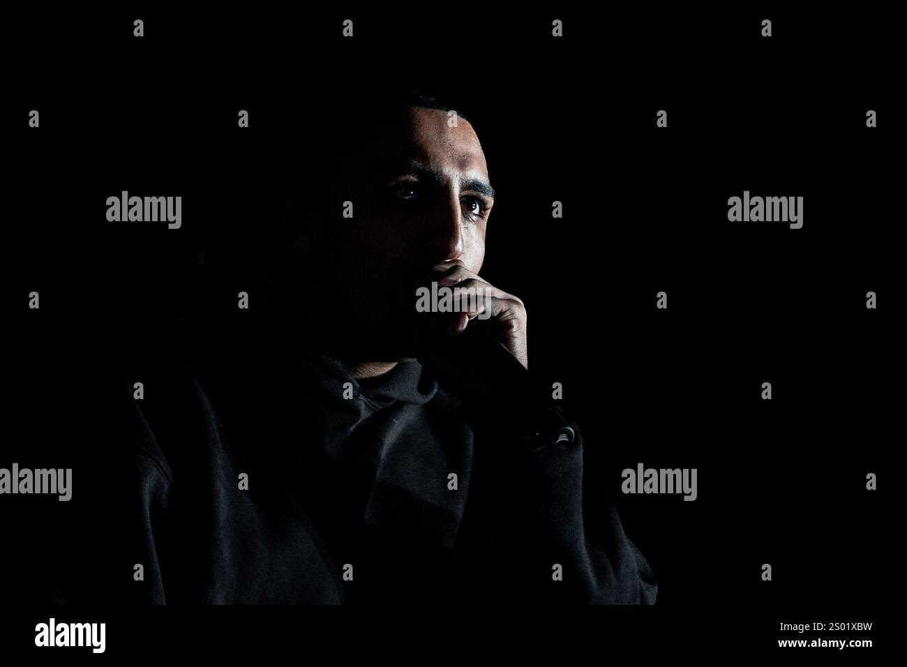 The singer and rapper, Morad, during his concert at the WiZink Center ...