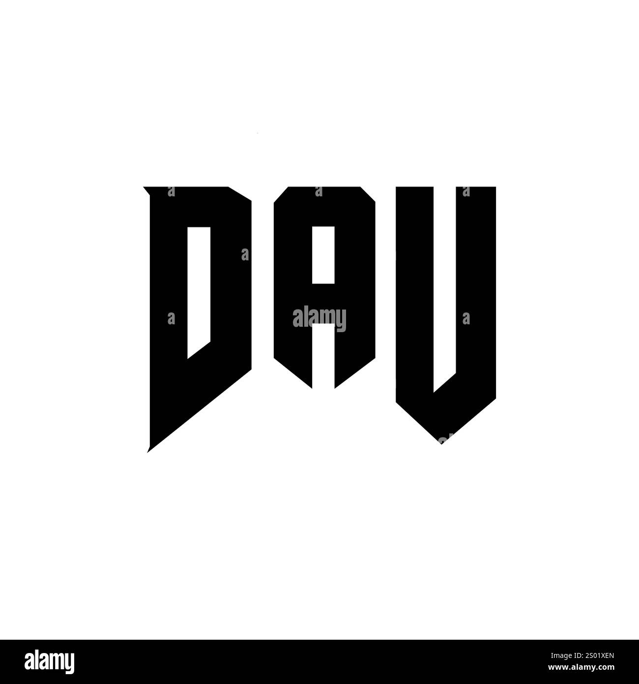 DAU letter logo design for technology company. DAU logo design black ...