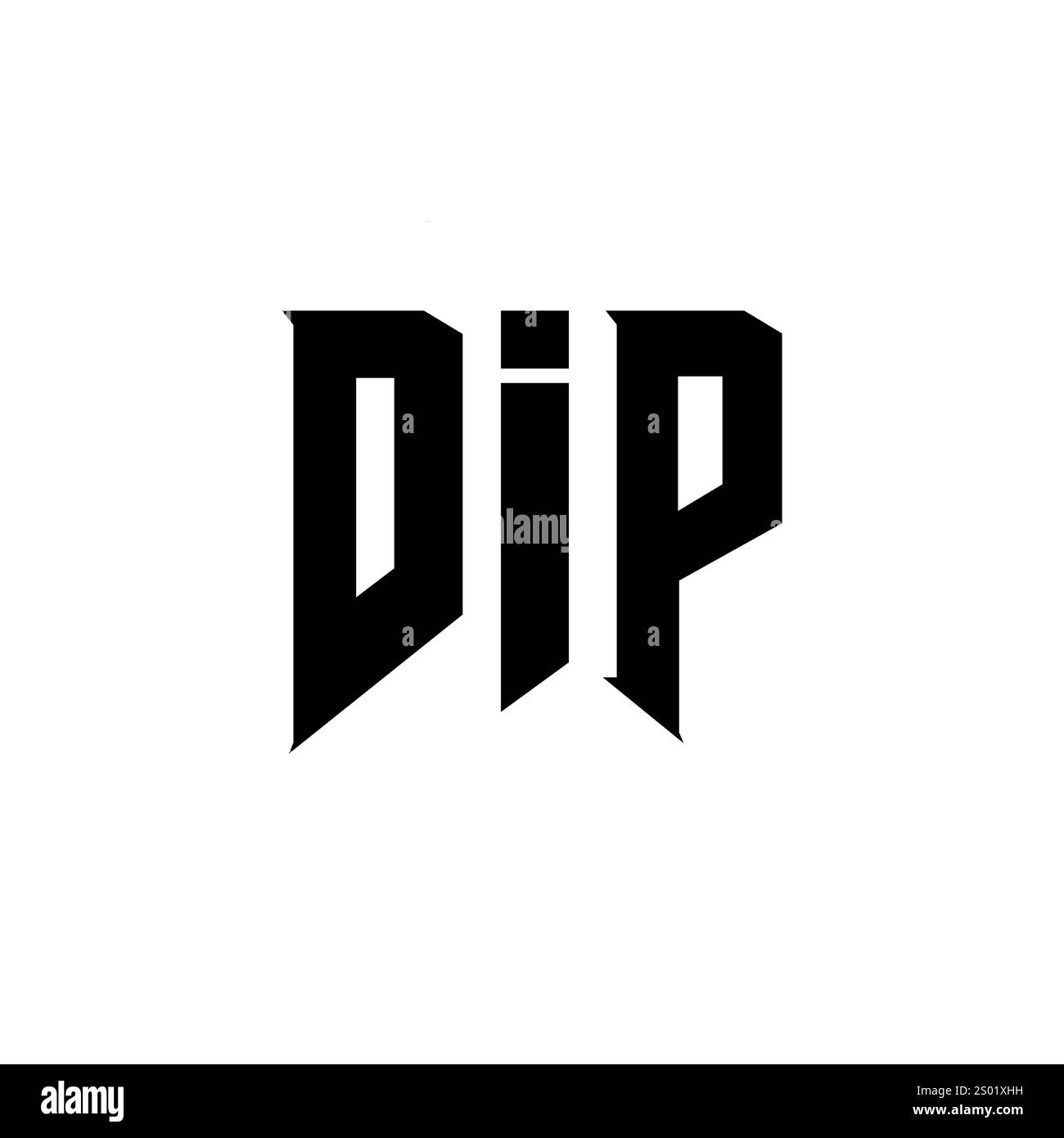 DIP letter logo design for technology company. DIP logo design black ...