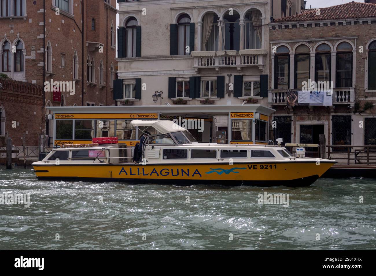 VENICE, ITALY - MAY 06, 2015: Alilaguna Waterbus operating a water ...