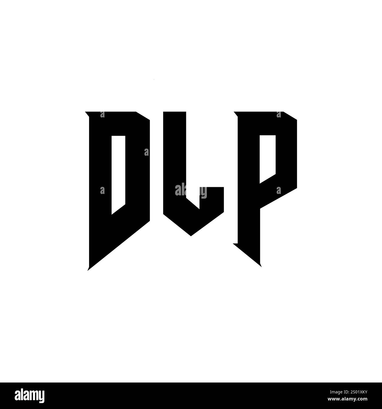 DLP letter logo design for technology company. DLP logo design black ...