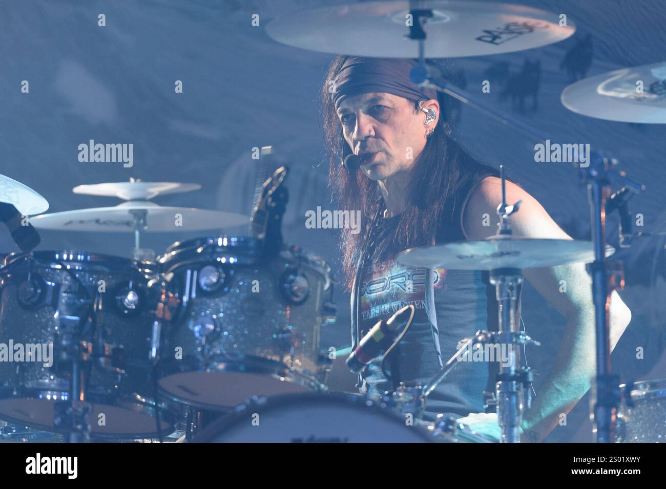 Munich, Germany, December 22nd 2024: Johnny Dee (Drums) from Doro ...