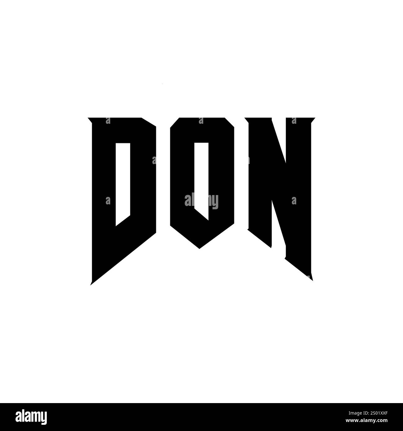 DON letter logo design for technology company. DON logo design black ...