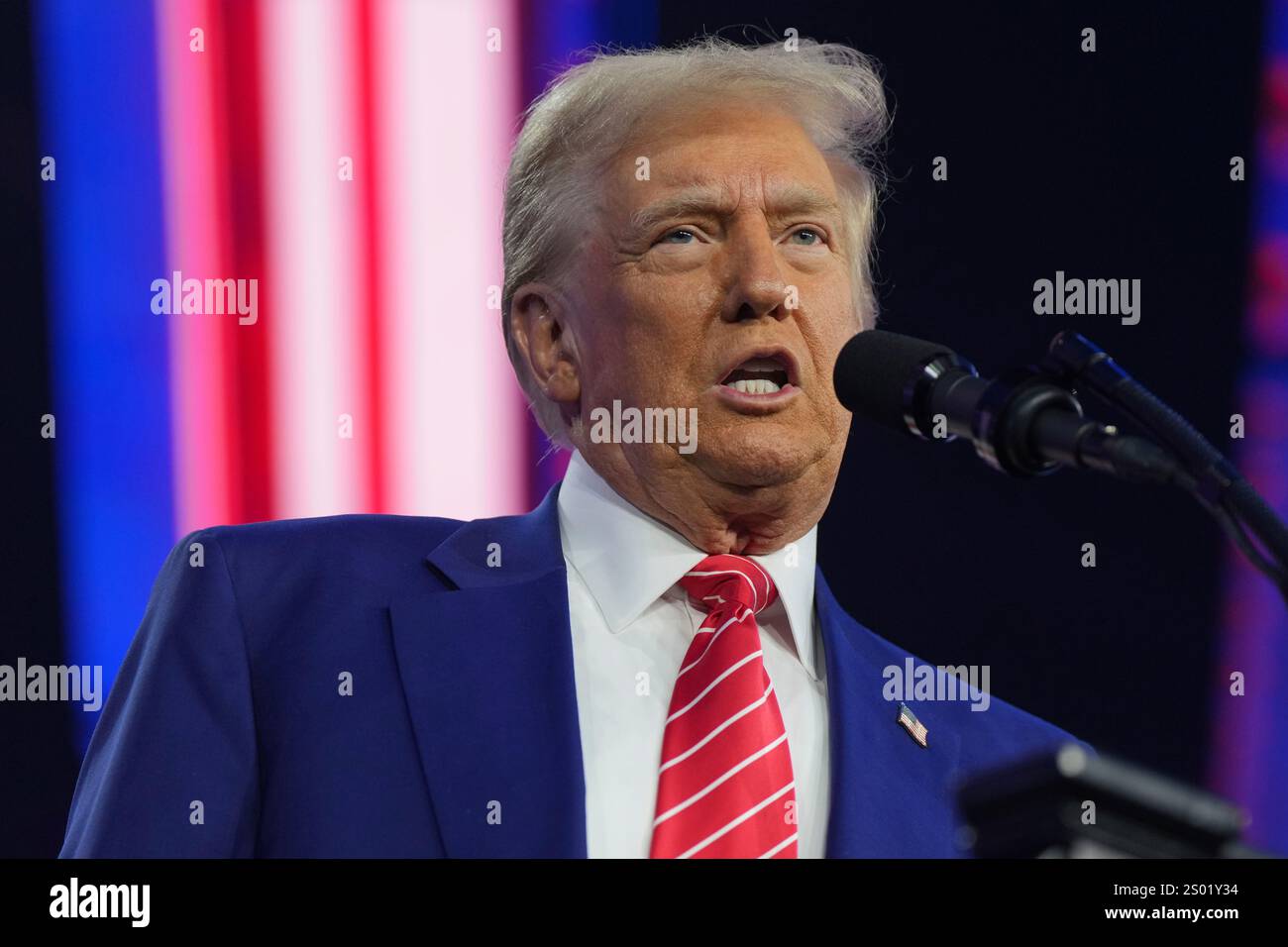 President-elect Donald Trump speaks at AmericaFest, Sunday, Dec. 22 ...