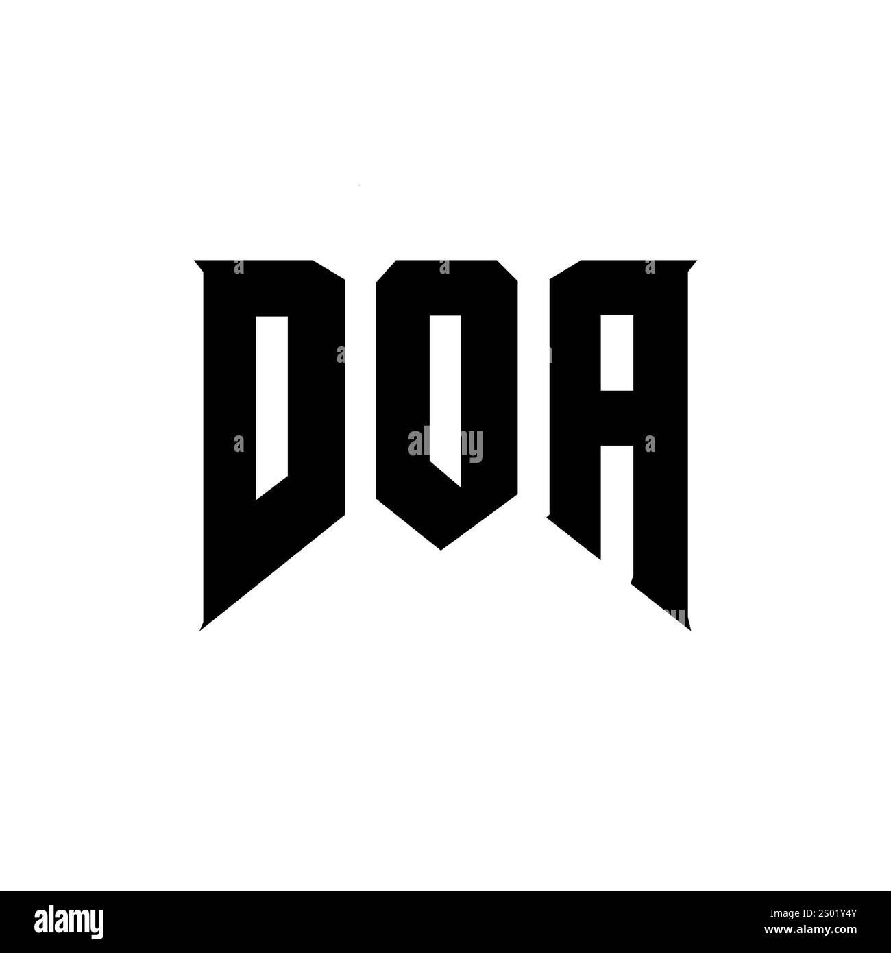 DOA letter logo design for technology company. DOA logo design black ...