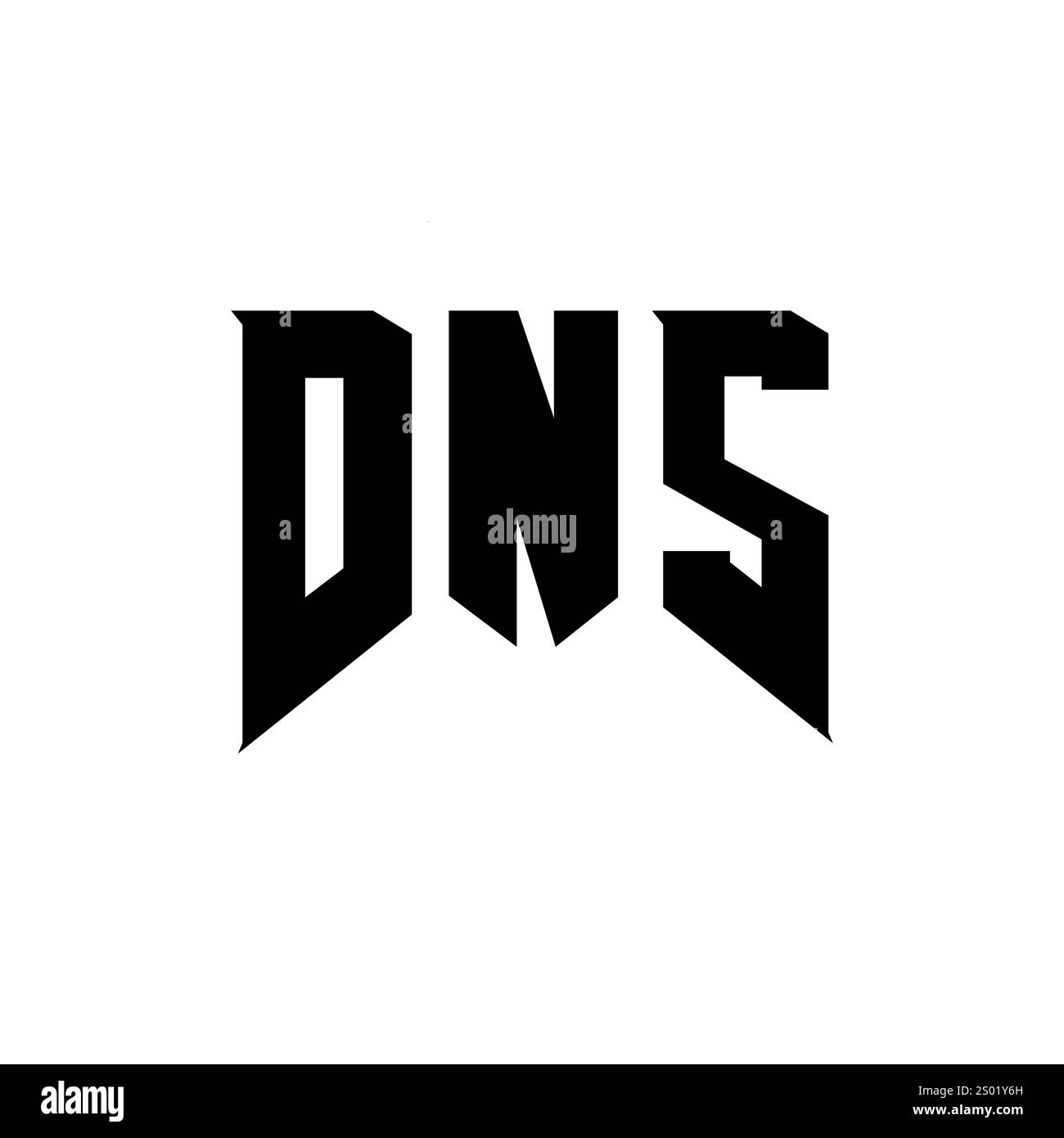 DNS letter logo design for technology company. DNS logo design black ...