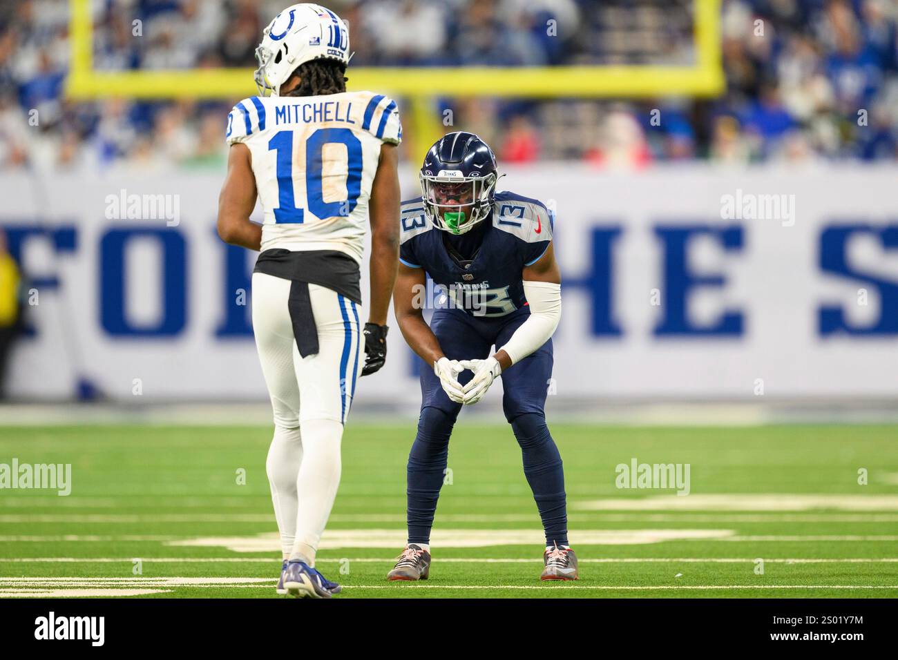 Tennessee Titans cornerback Chidobe Awuzie (13) lines up against ...