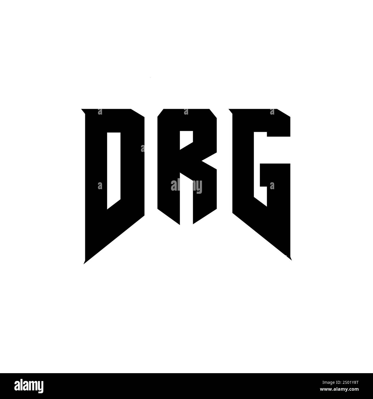 DRG letter logo design for technology company. DRG logo design black and white color combination ...