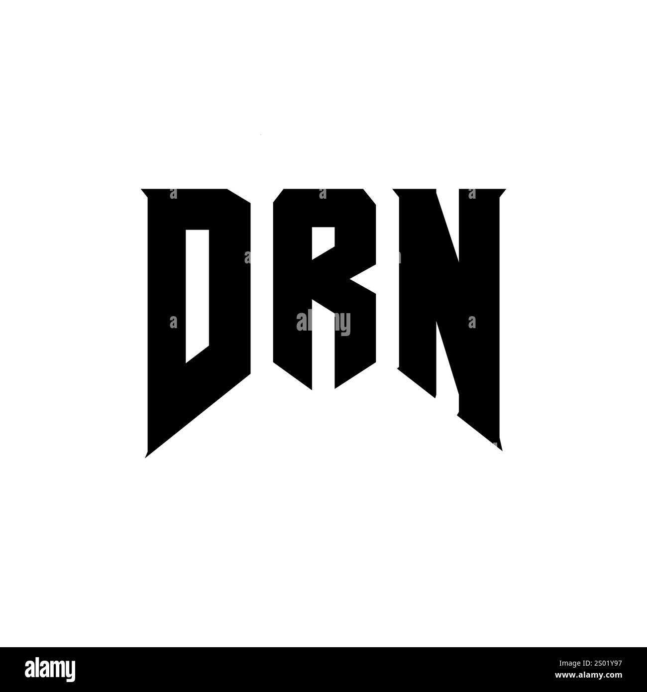 DRN letter logo design for technology company. DRN logo design black ...