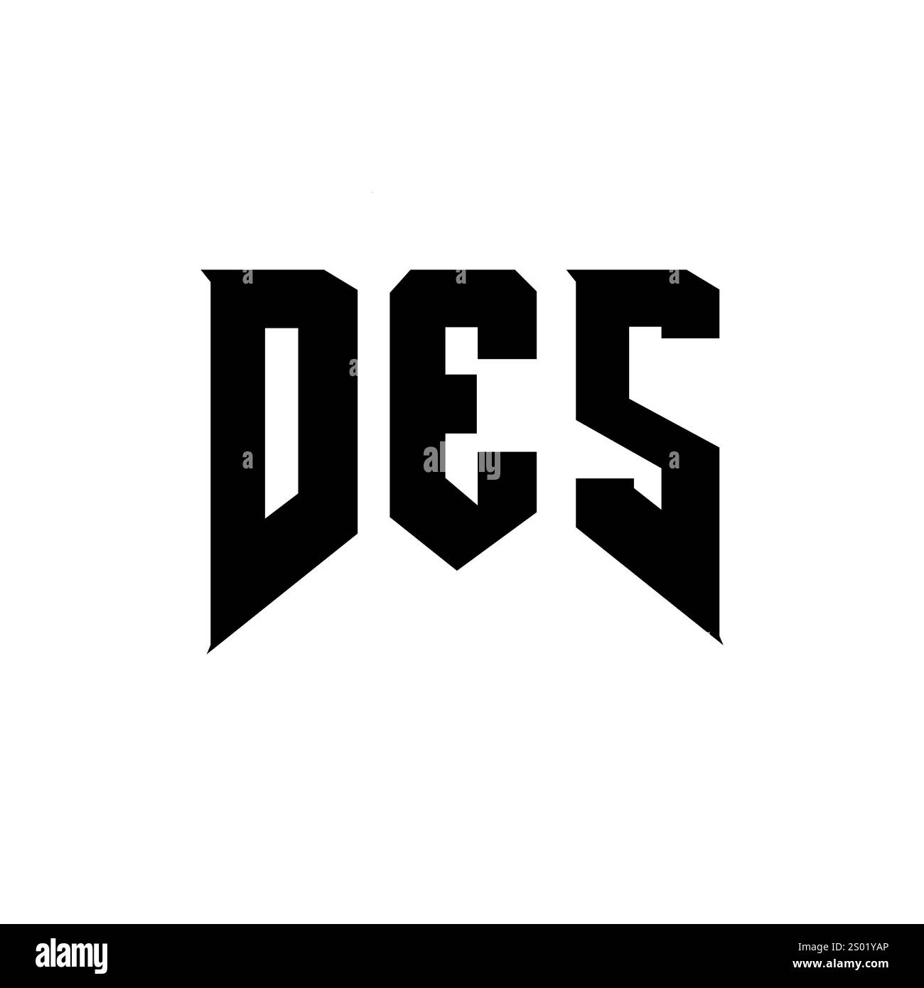 DES letter logo design for technology company. DES logo design black ...