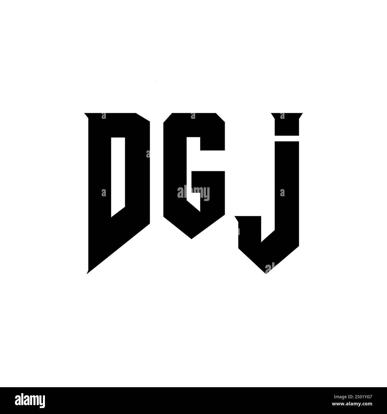 DGJ letter logo design for technology company. DGJ logo design black ...