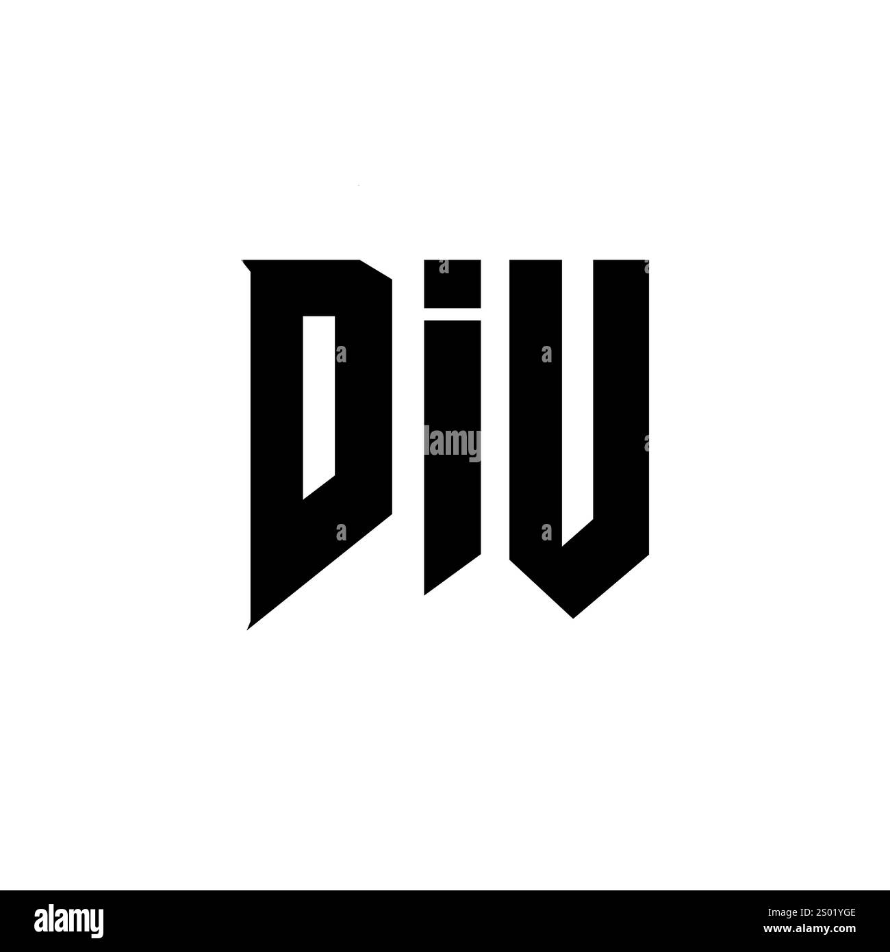 DIU letter logo design for technology company. DIU logo design black ...
