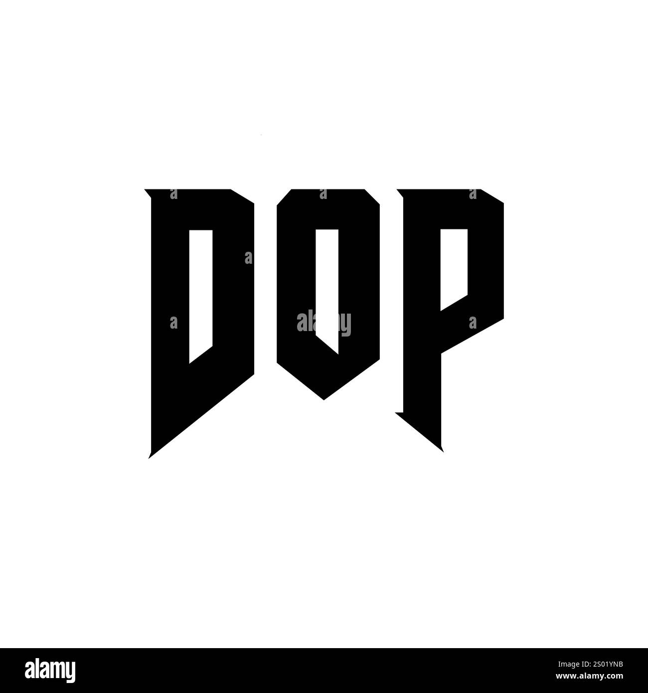 DOP letter logo design for technology company. DOP logo design black ...
