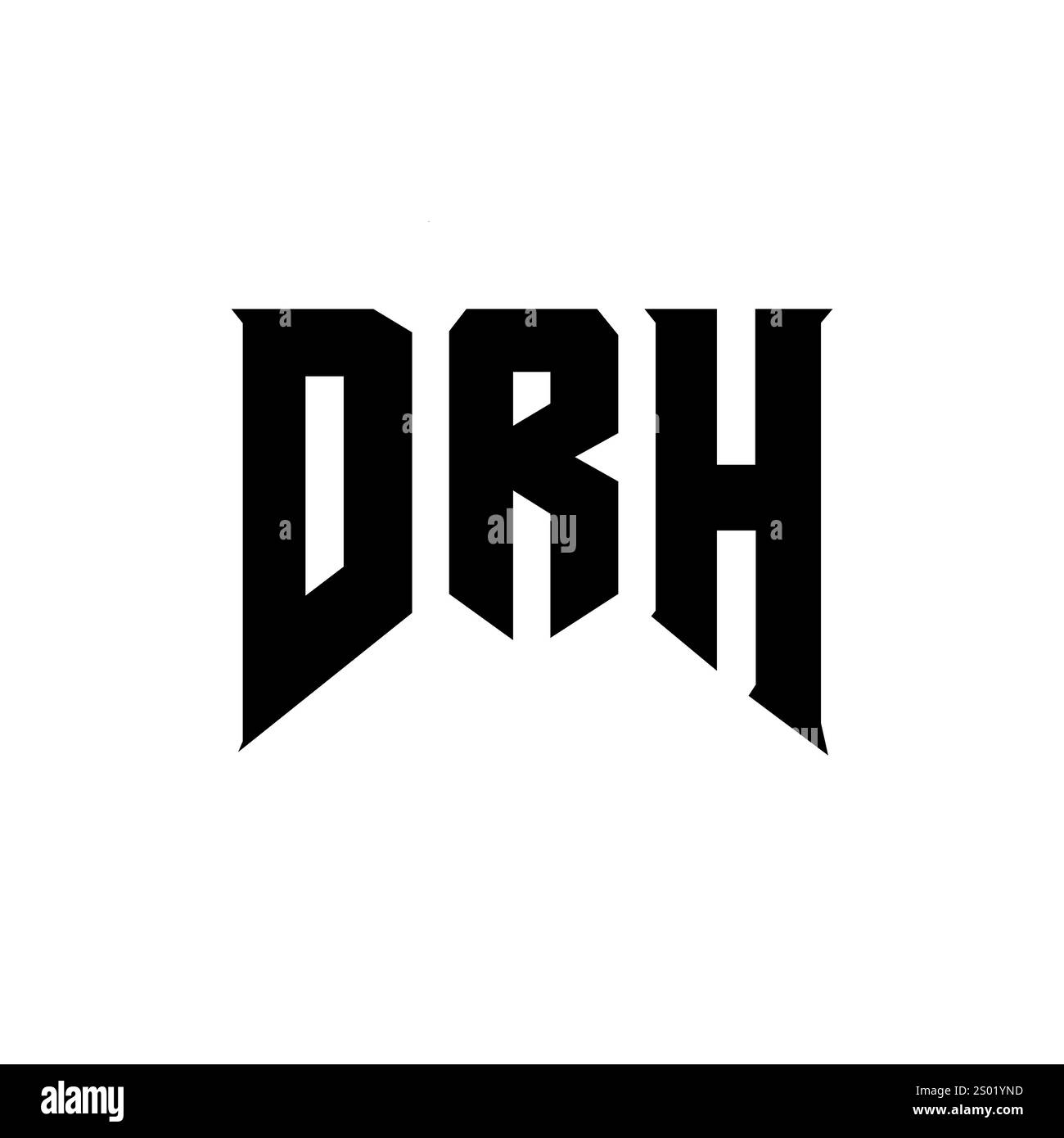 DRH letter logo design for technology company. DRH logo design black ...