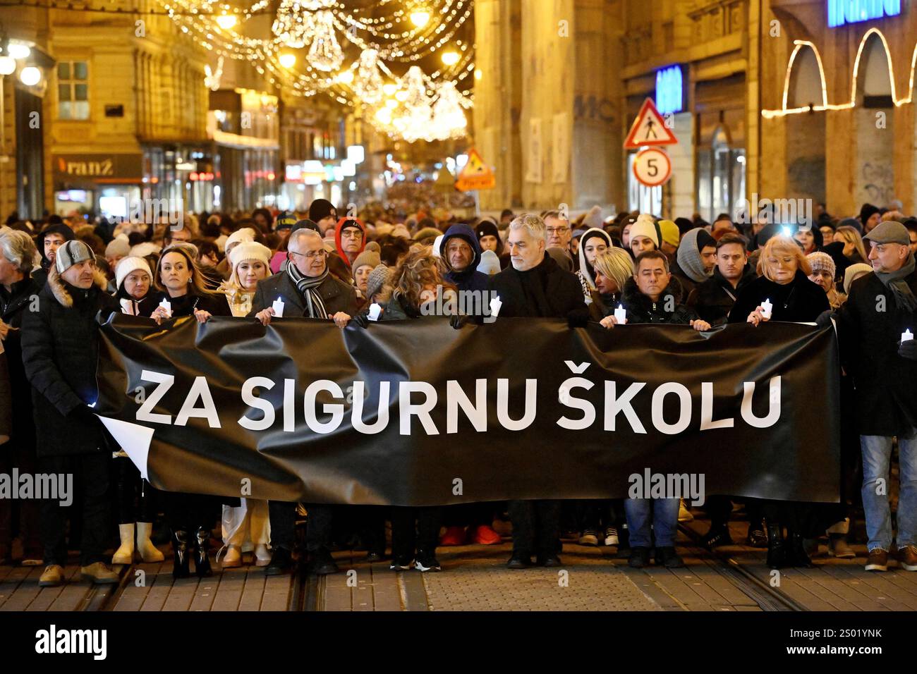 Croatia, Zagreb, 231224. On the occasion of the tragic event in Precko ...