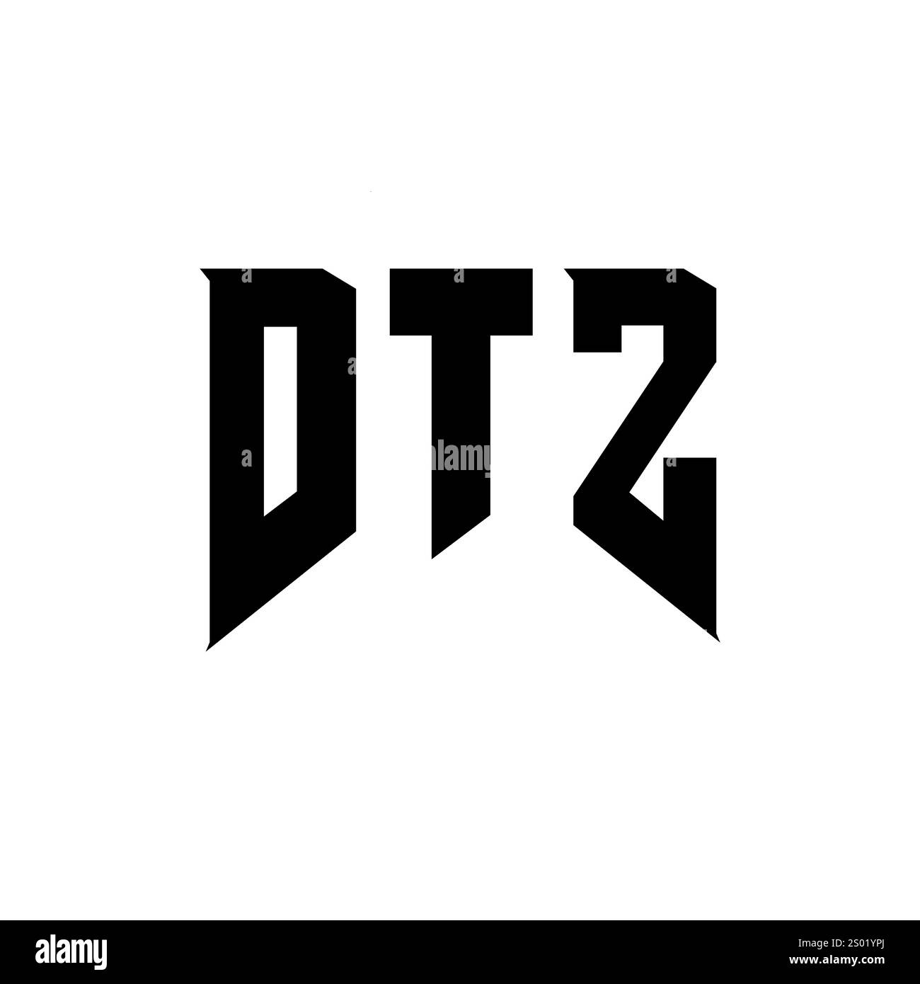 DTZ letter logo design for technology company. DTZ logo design black ...