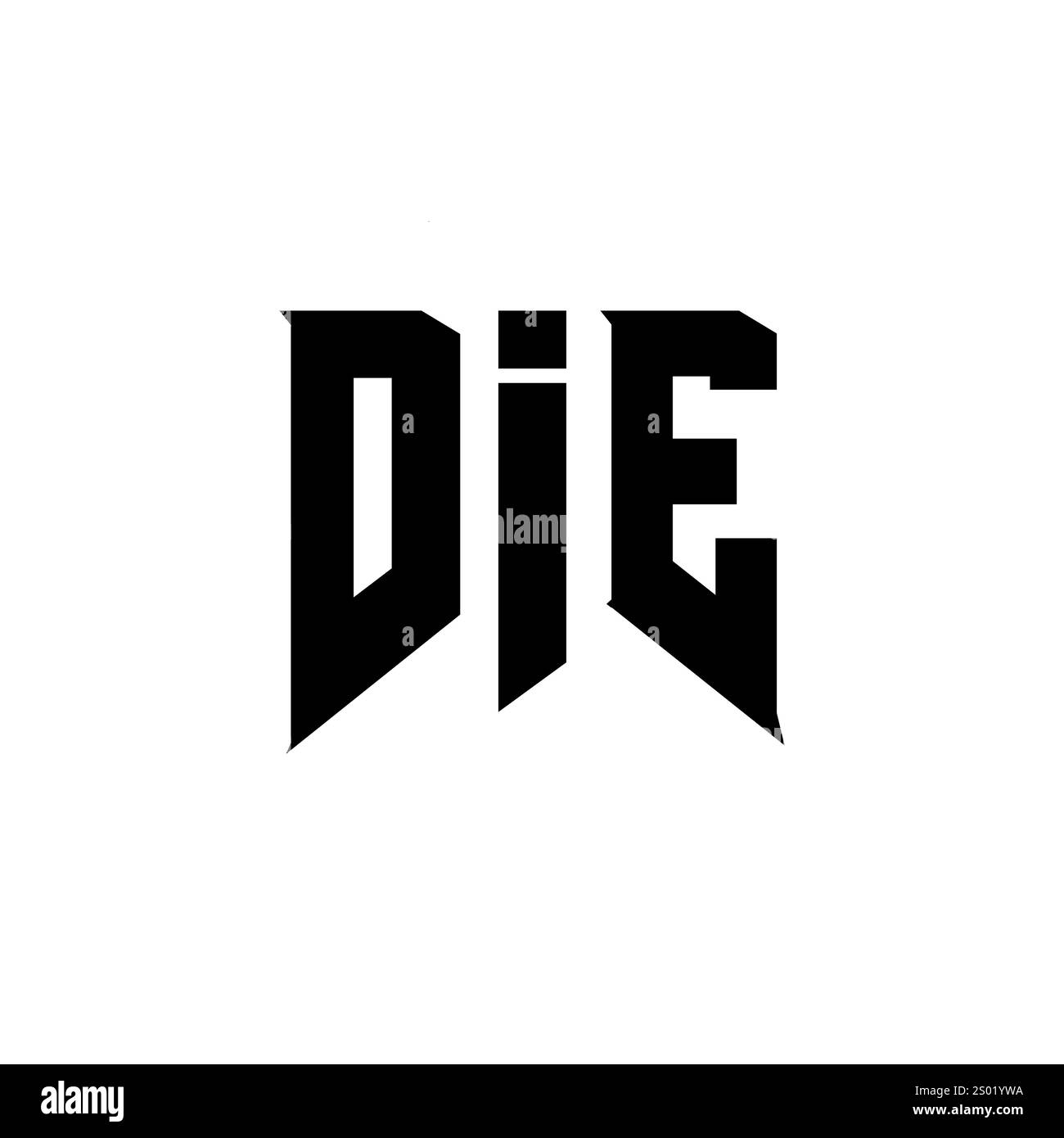DIE letter logo design for technology company. DIE logo design black ...