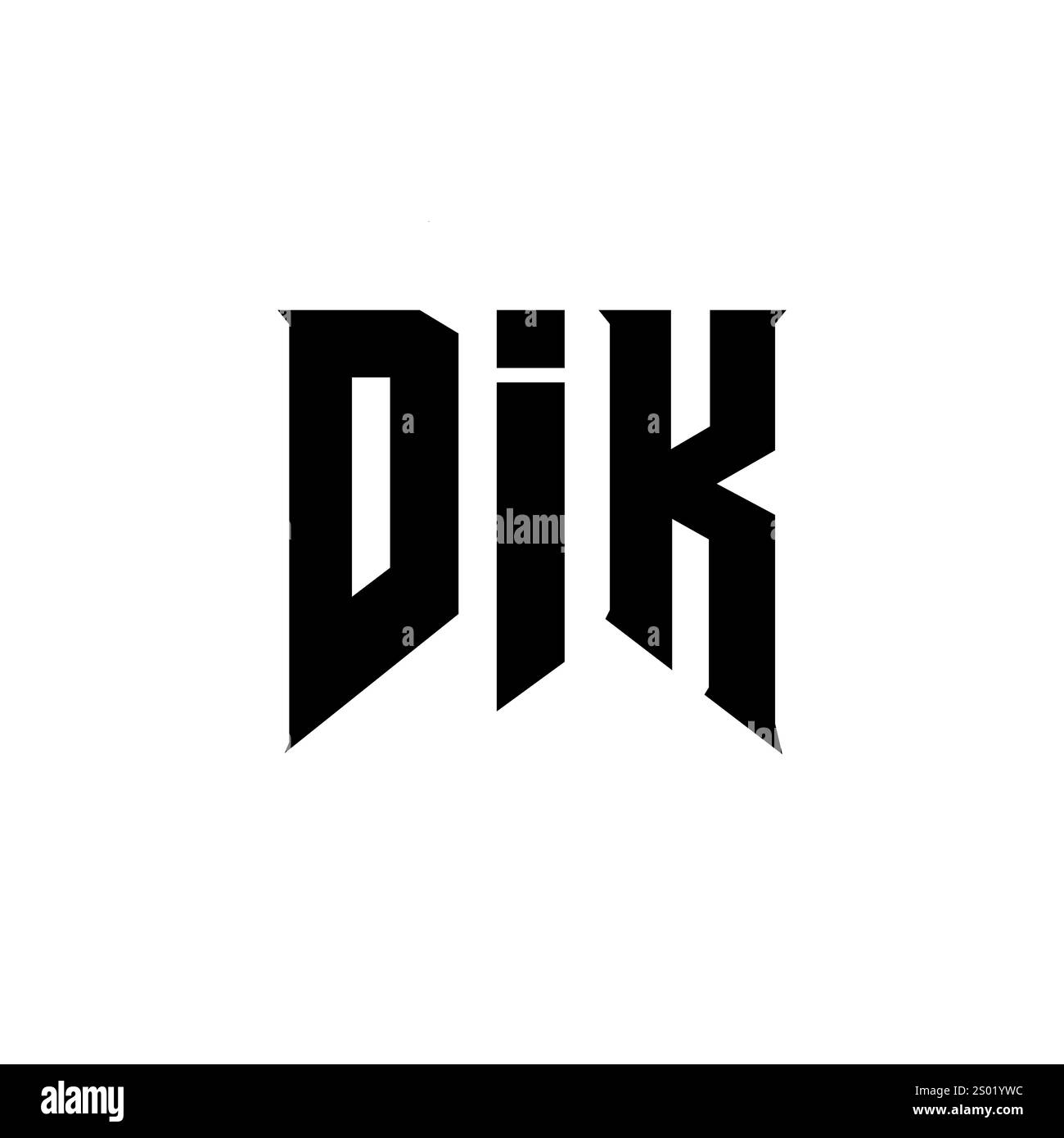 DIK letter logo design for technology company. DIK logo design black ...