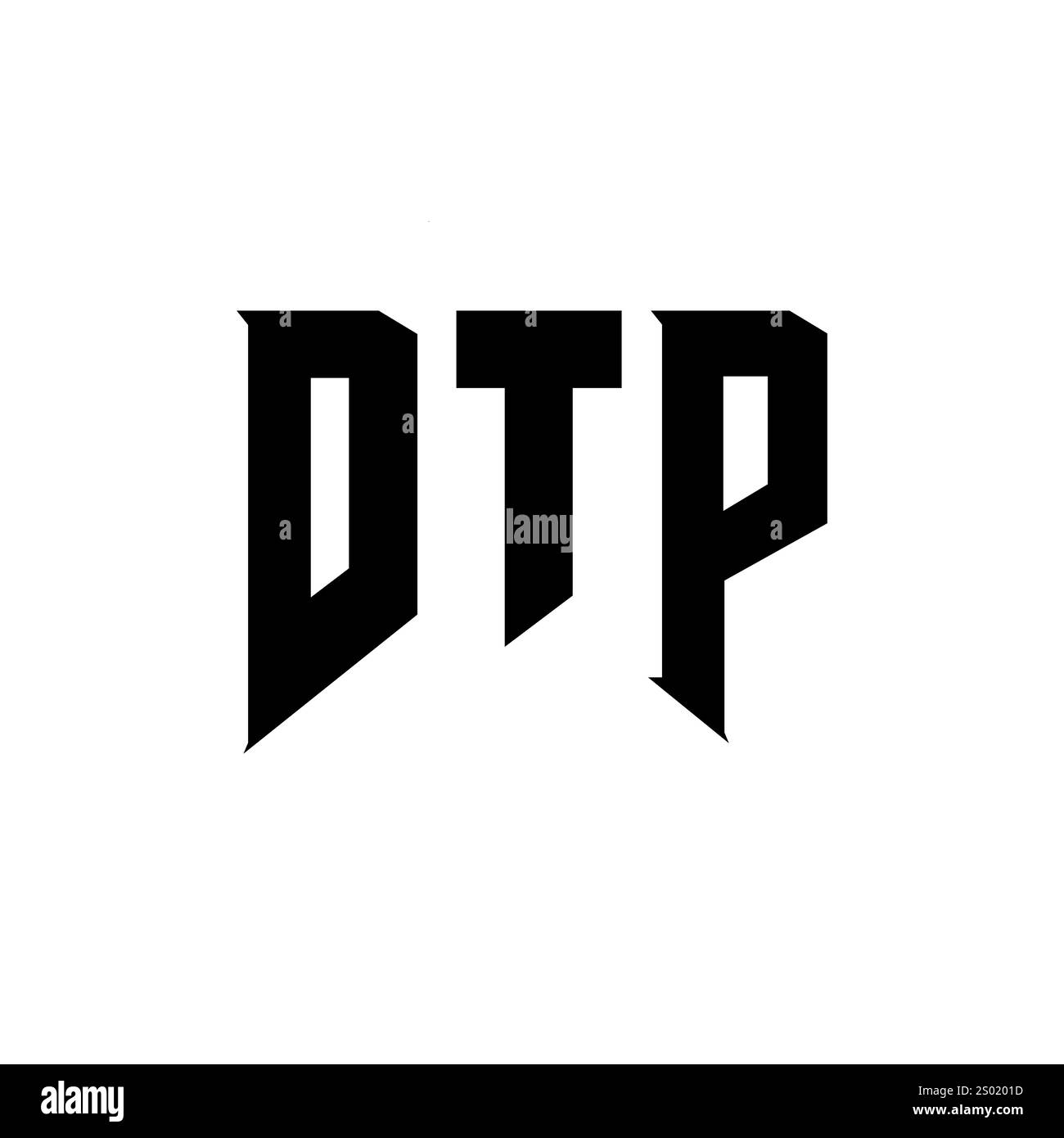 DTP letter logo design for technology company. DTP logo design black ...