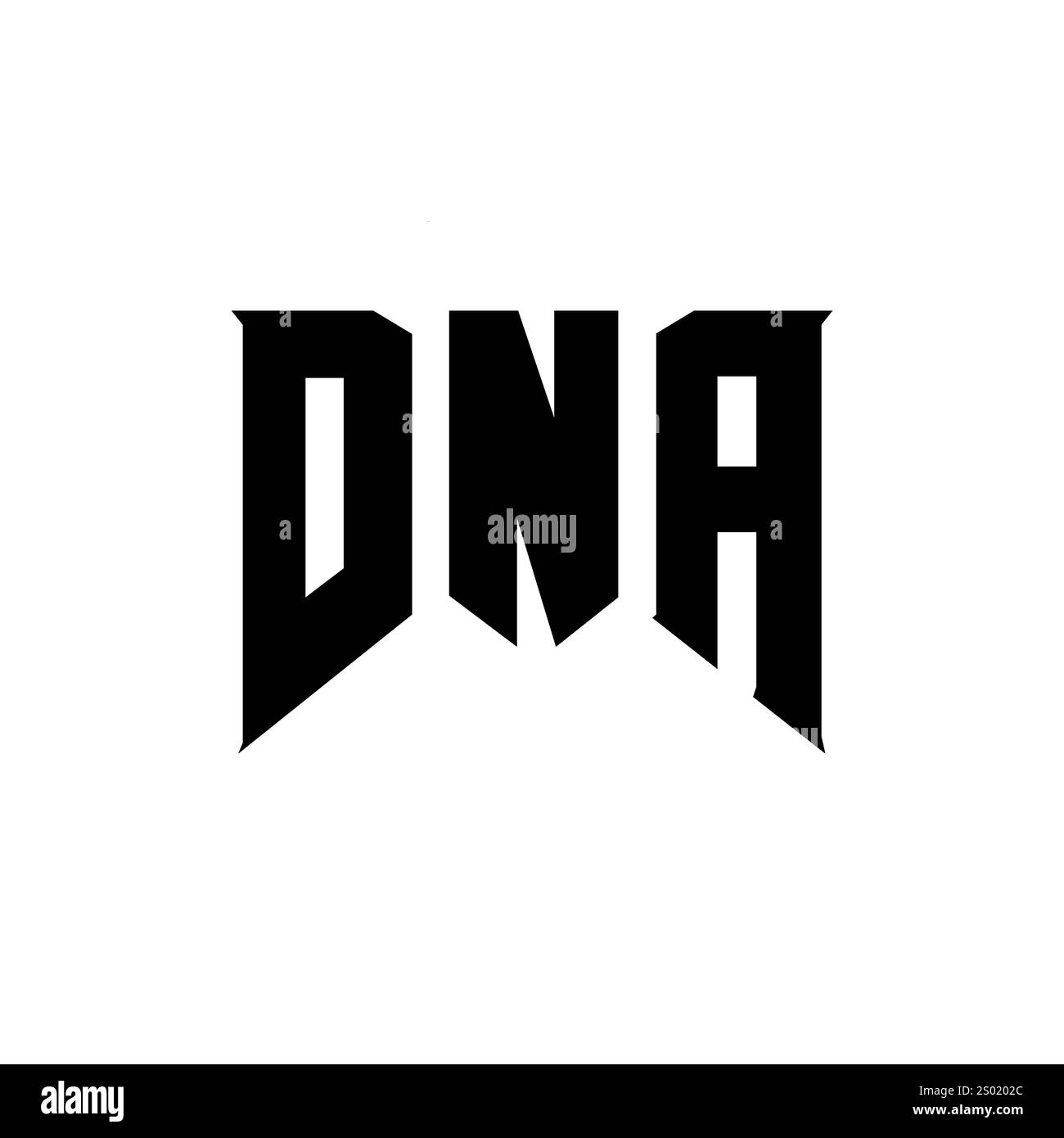 DNA letter logo design for technology company. DNA logo design black ...