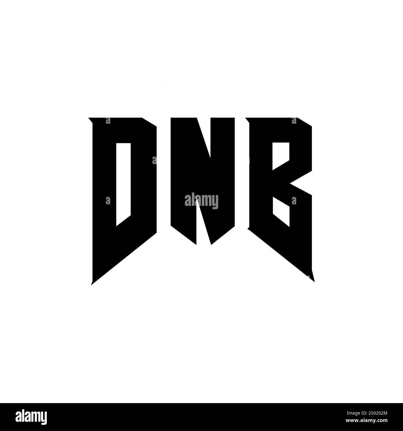 DNB letter logo design for technology company. DNB logo design black ...