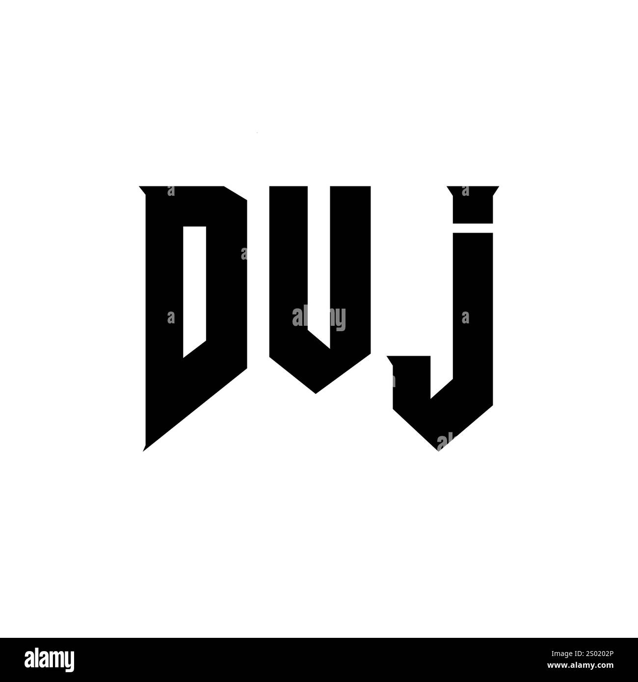 DUJ letter logo design for technology company. DUJ logo design black ...