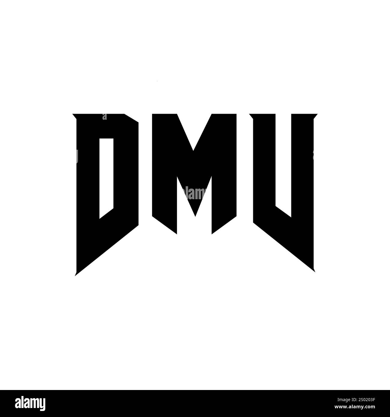 DMV letter logo design for technology company. DMV logo design black ...