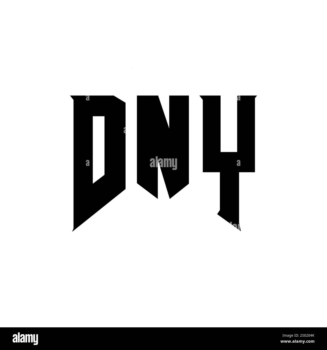 DNY letter logo design for technology company. DNY logo design black ...