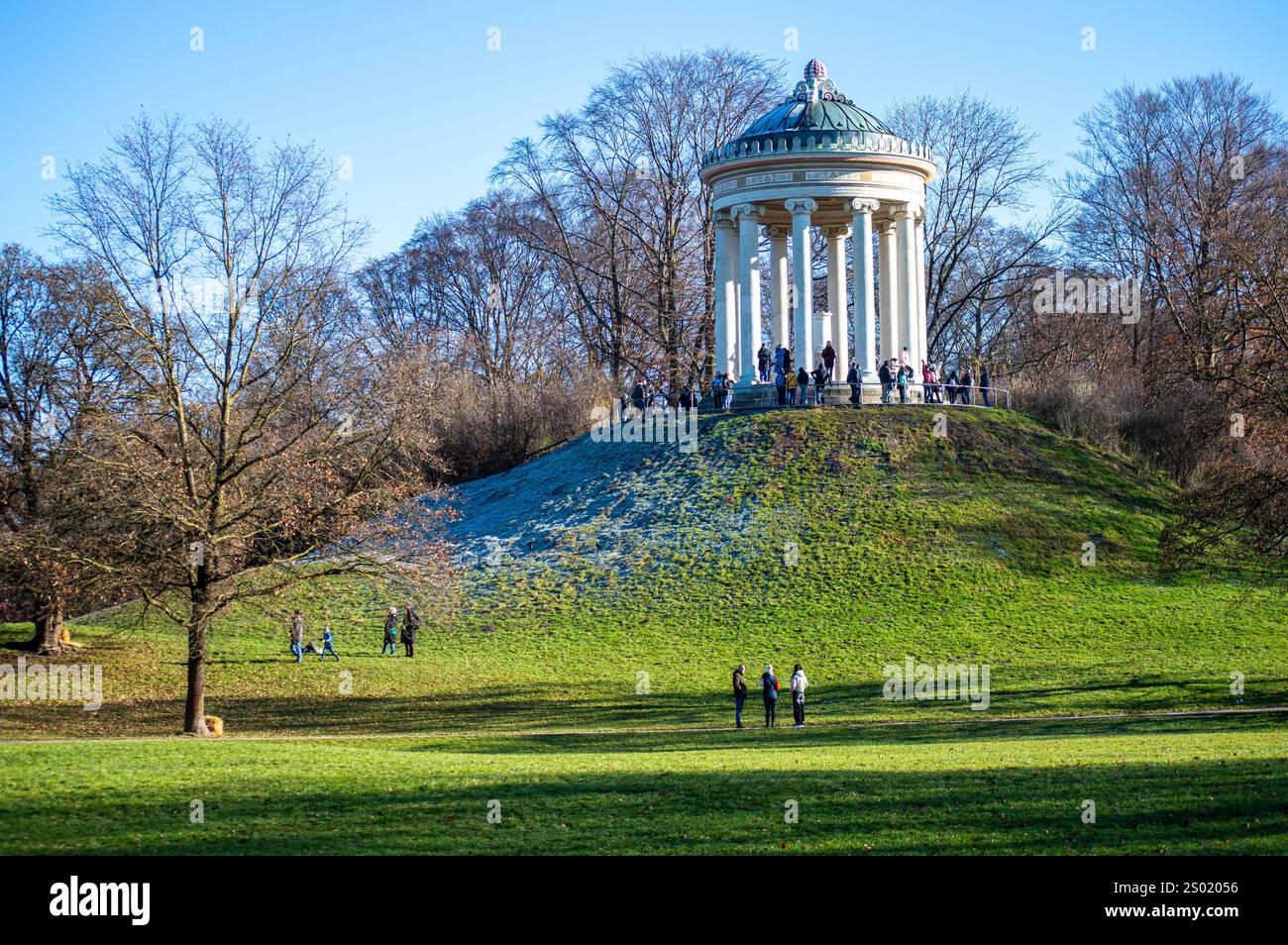MUNICH, GERMANY - DECEMBER 2, 2024: The English garden (Englischer ...