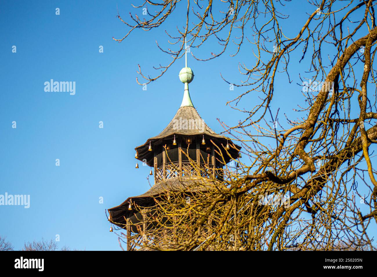 MUNICH, GERMANY - DECEMBER 2, 2024: The Chinese Tower (German ...