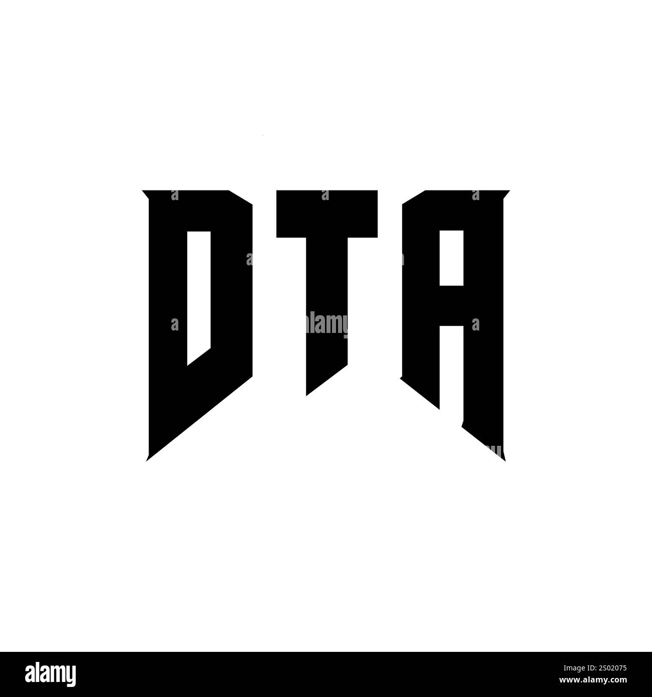 DTA letter logo design for technology company. DTA logo design black ...