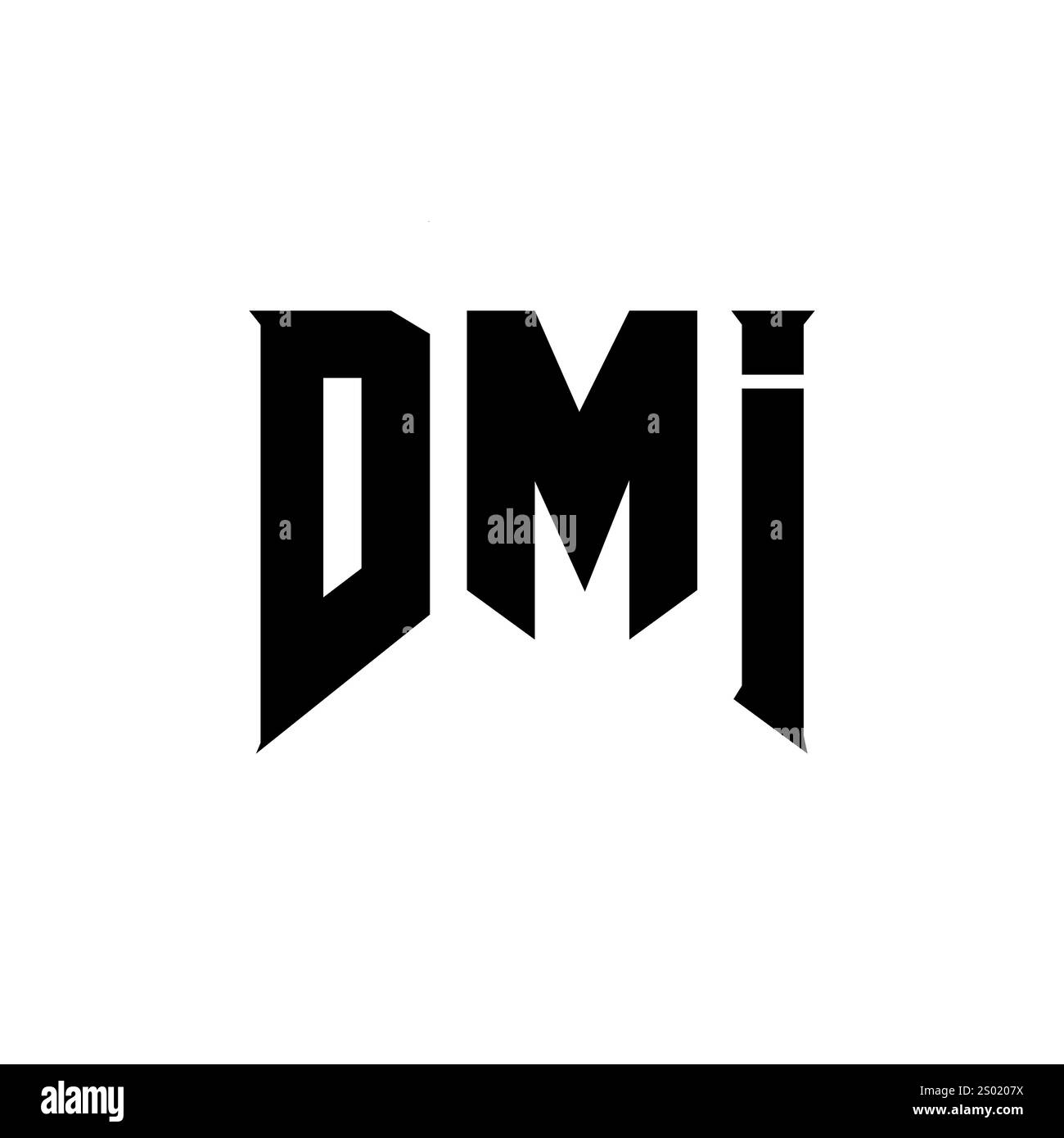 DMI letter logo design for technology company. DMI logo design black and white color combination ...