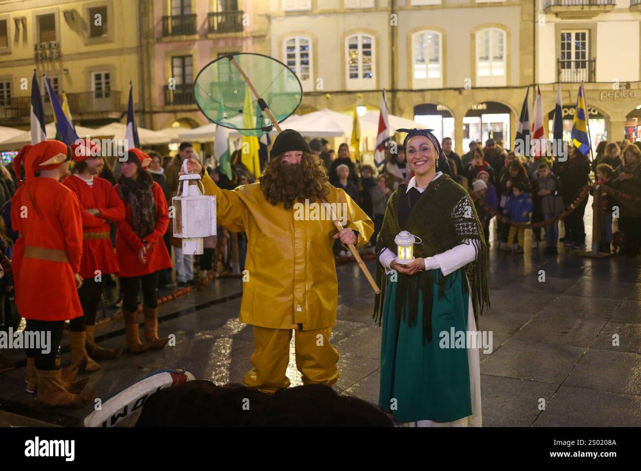 Avilés, Spain, 23th December, 2024: L´Anguleru (L) and Lolina, la ...