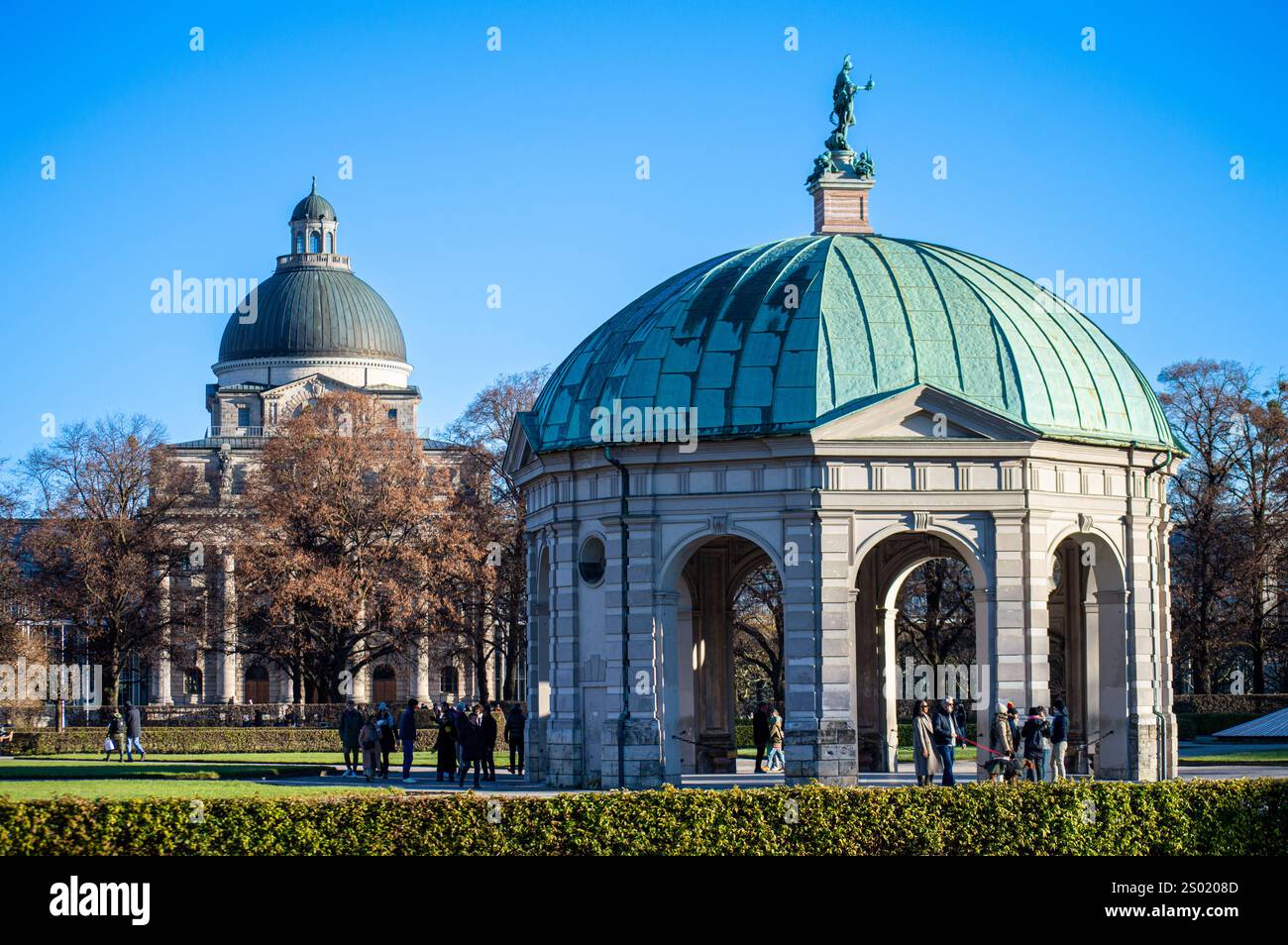 MUNICH, GERMANY - DECEMBER 2, 2024: The Hofgarten (Court Garden) is a ...
