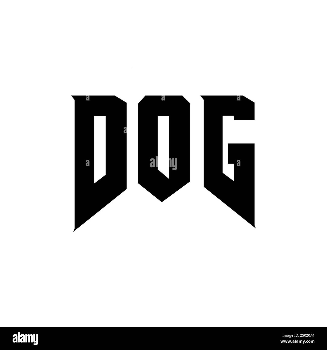 DOG letter logo design for technology company. DOG logo design black ...