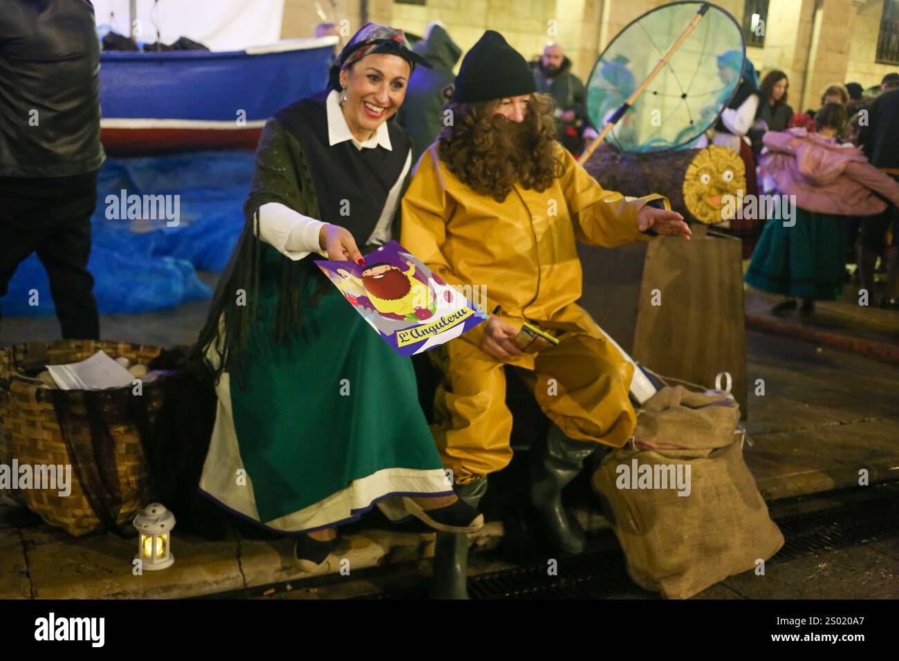 Avilés, Spain, 23th December, 2024: L´Anguleru (R) and Lolina, la ...