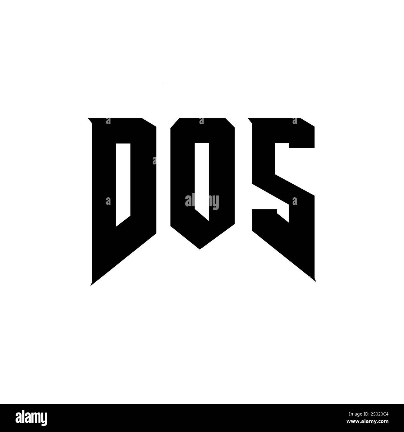 DOS letter logo design for technology company. DOS logo design black ...