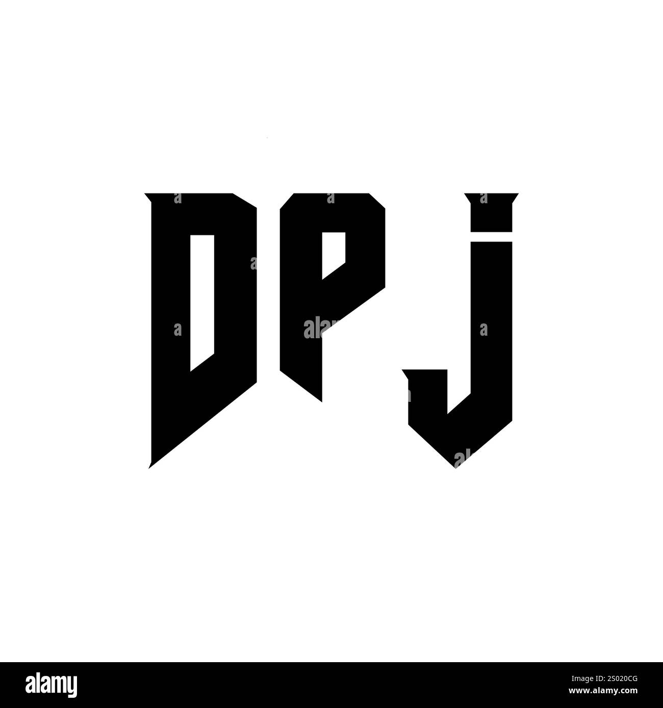 DPJ letter logo design for technology company. DPJ logo design black ...